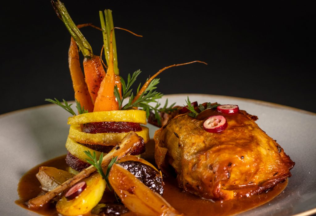 Roasted vegan goose leg recipe – a festive plant based dish - Dailyvegan